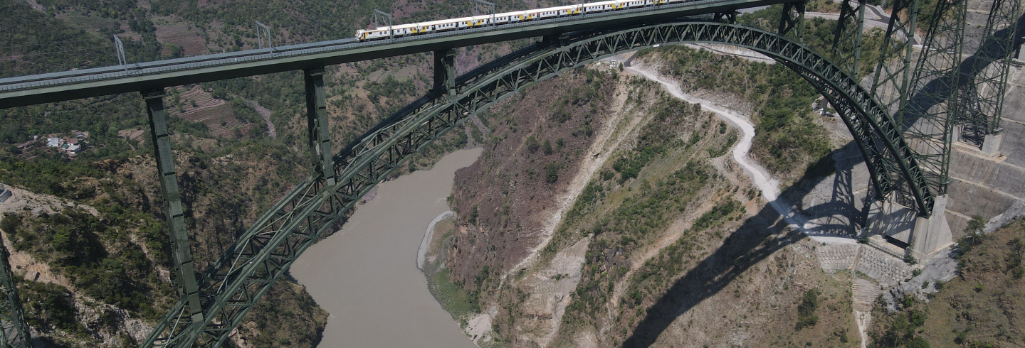 Chenab Railway Bridge, Jammu & Kashmir, built by Afcons Infrastructure ...